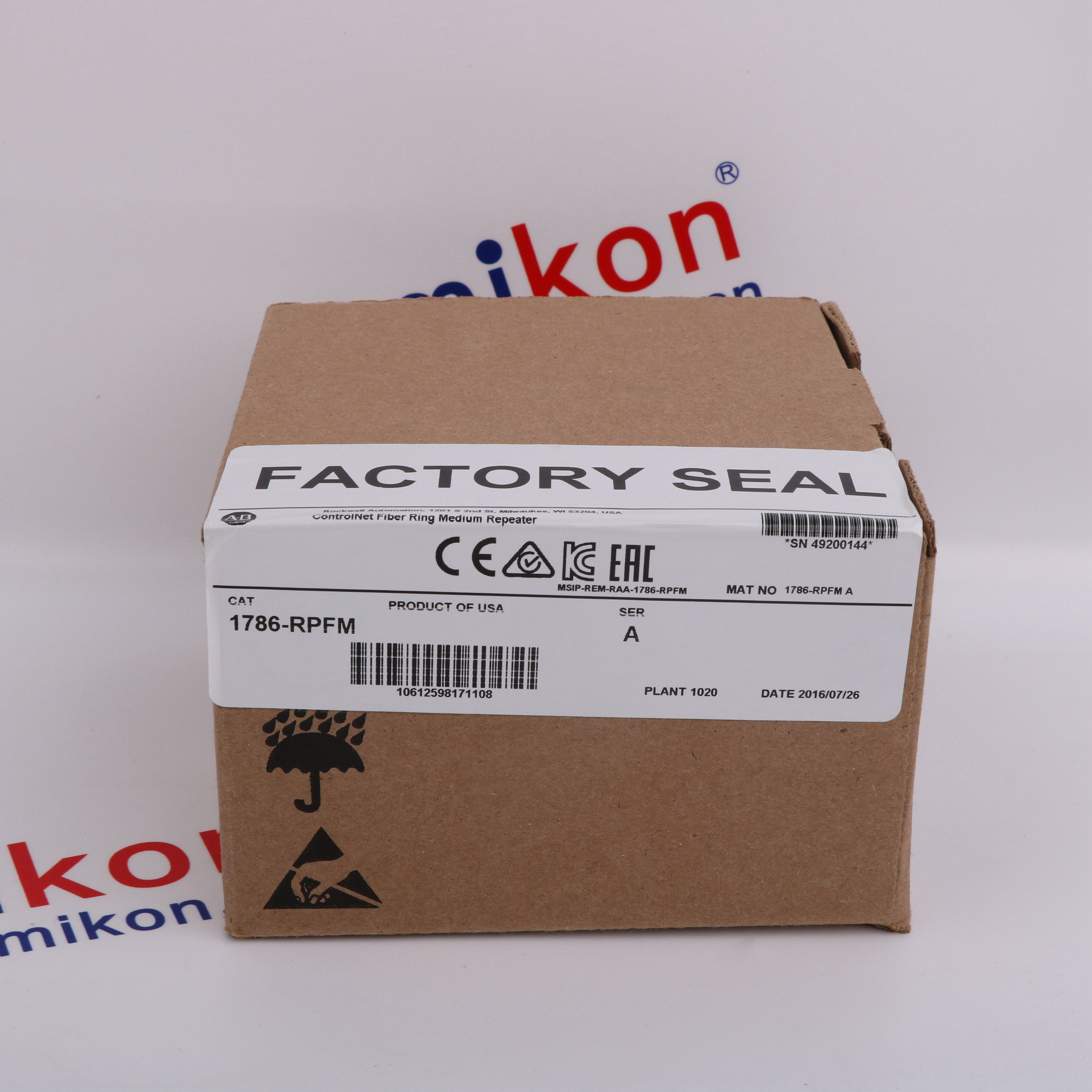 1786-RPFM|Allen-Bradley|ControlNet Fiber Ring Medium Repeate|Amikon Limited