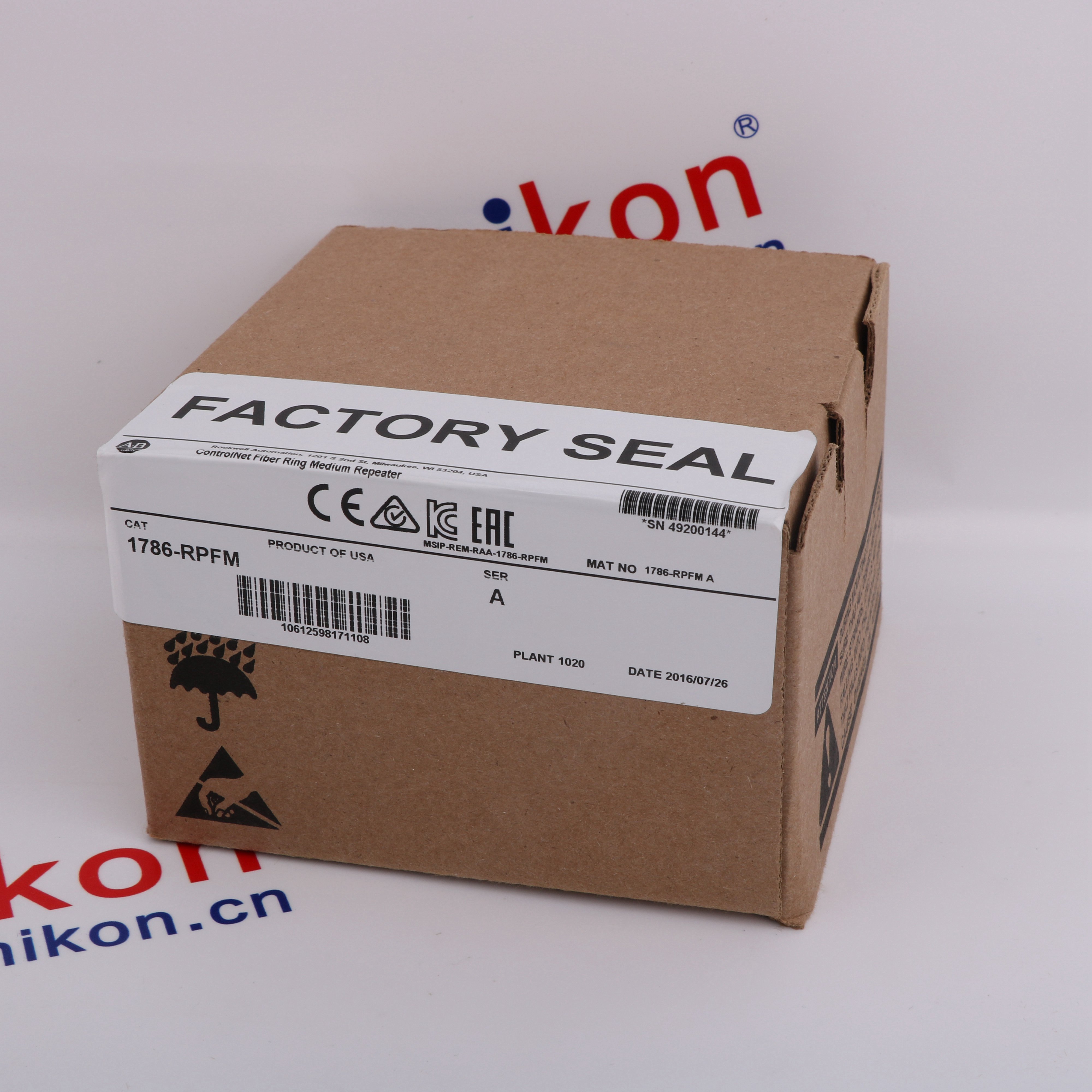 1786-RPFM|Allen-Bradley|ControlNet Fiber Ring Medium Repeate|Amikon Limited